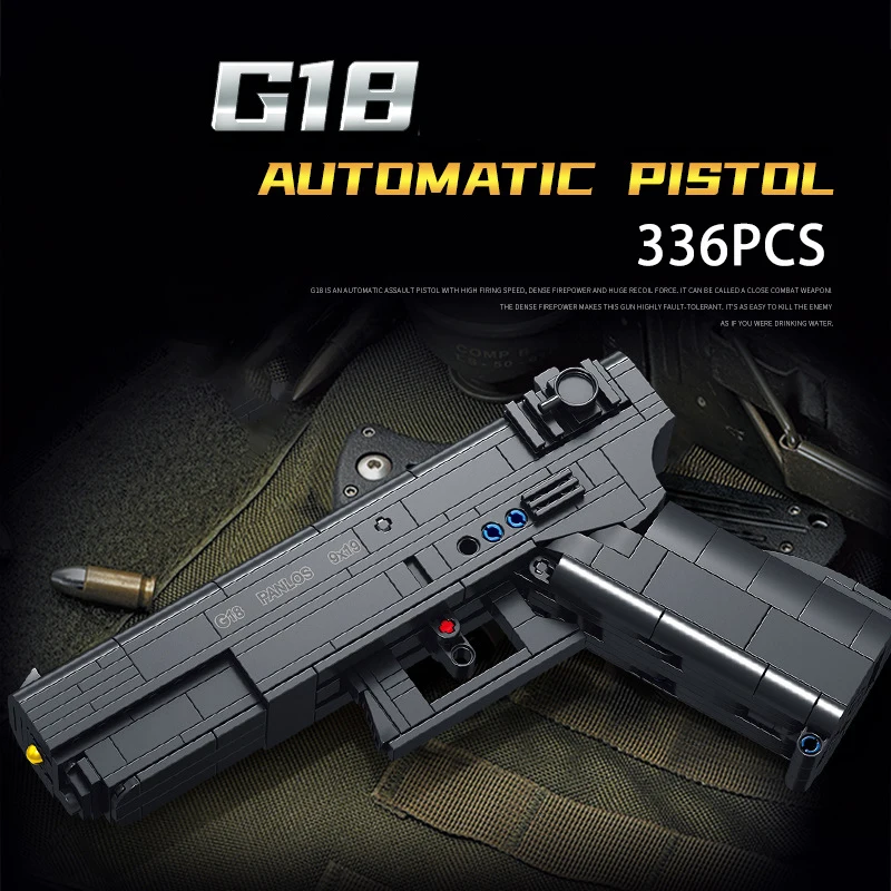 Modelo-de-pistola-militar-Desert-Eagle-para-ni-os-G18-M1911-bloques-de ...