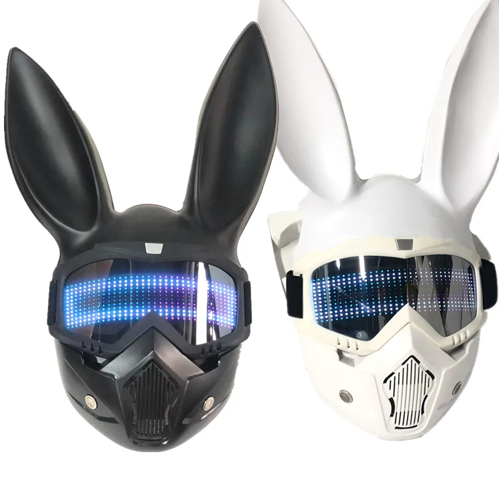 Halloween-Bunny-Girl-Colplay-Bluetooth-APP-Light-Up-Purge-Mask ...