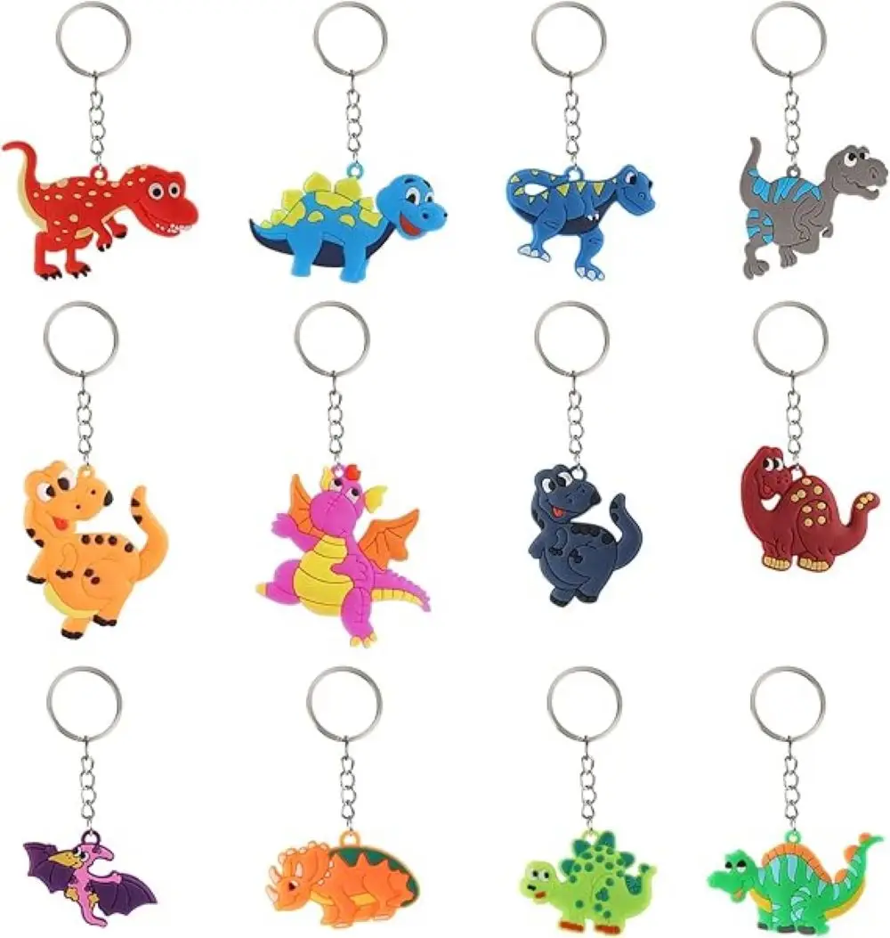10Pcs-Dinosaur-Party-Supplies-Birthday-Dinosaur-Keychains-Rainbow ...