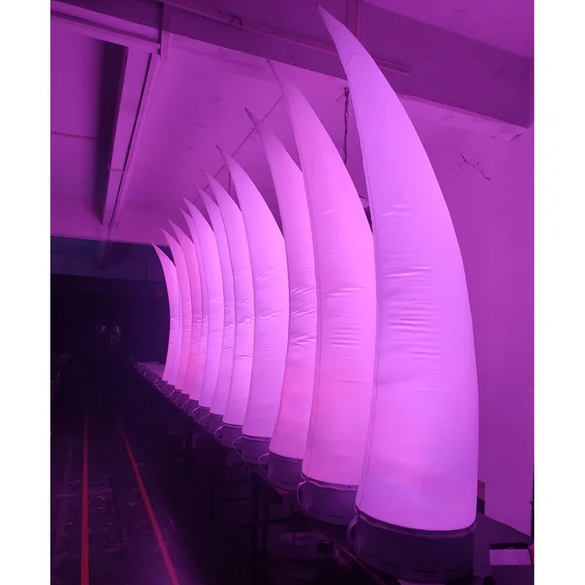 2.4m 3m Advertising RGBW Inflatable Led Tusk Elephant Air Tube Ivory ...