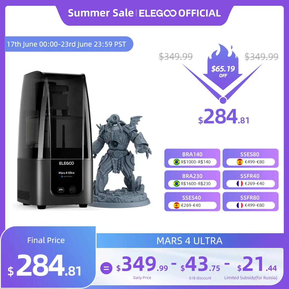 ELEGOO-MARS-4-Ultra-9K-Mono-MSLA-Impressora-3D-com-7-9K-LCD-Velocidade ...