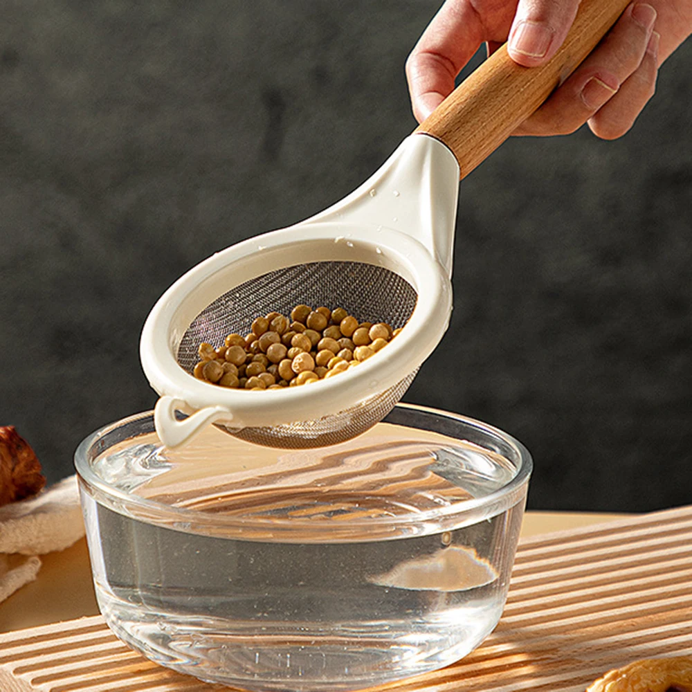 Stainless-Steel-Flours-Sieve-With-Wooden-Handle-Easy-Cleaning-Powder ...