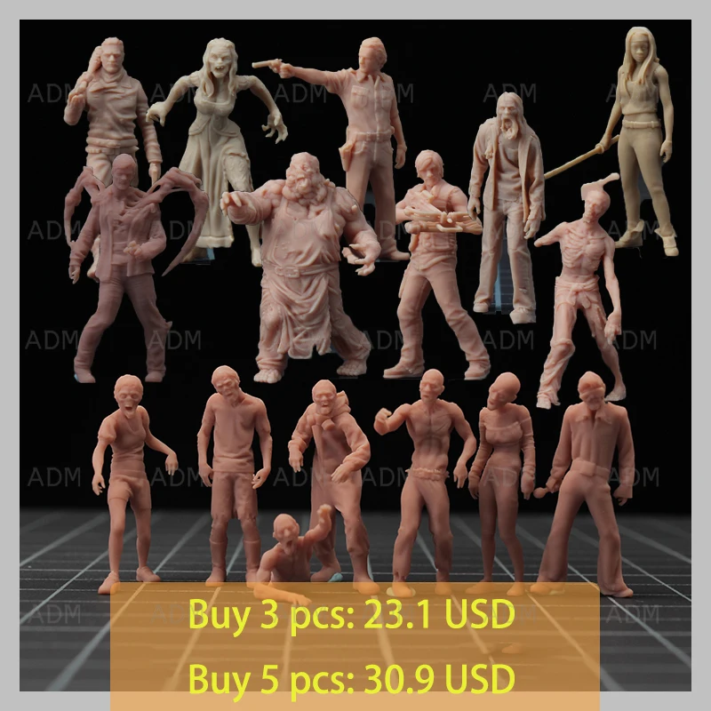1-64-Resin-Figure-Walking-Zombie-Moive-Figure-Resin-Doll-Model-GK-Model ...