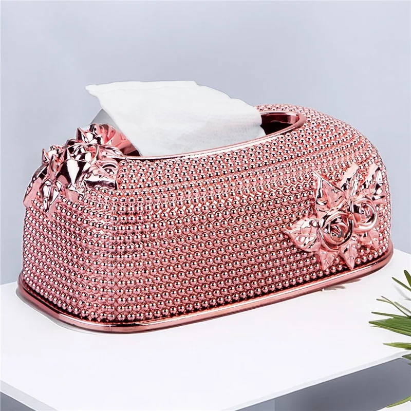 rose-patterned-tissue-box-set-with-European-luxurygilded-rectangle ...