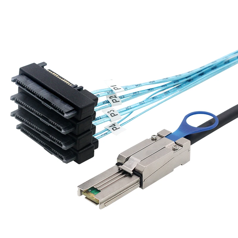 Mini SAS 8088 a 4 SFF-8482 29 + 15P Scheda array integrata Cavo dati ...