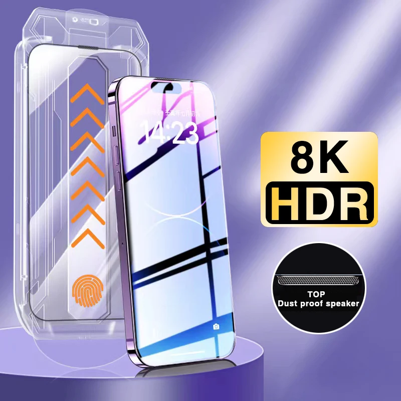 Dustless-Accurate-matching-Full-Cover-Screen-Protector-For-iPhone-15-14 ...