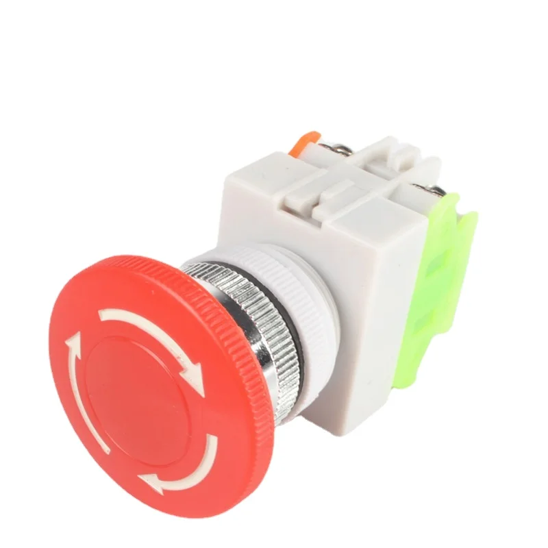 10A-Y090-Red-Mushroom-Self-Locking-Emergency-Stop-Push-Button ...