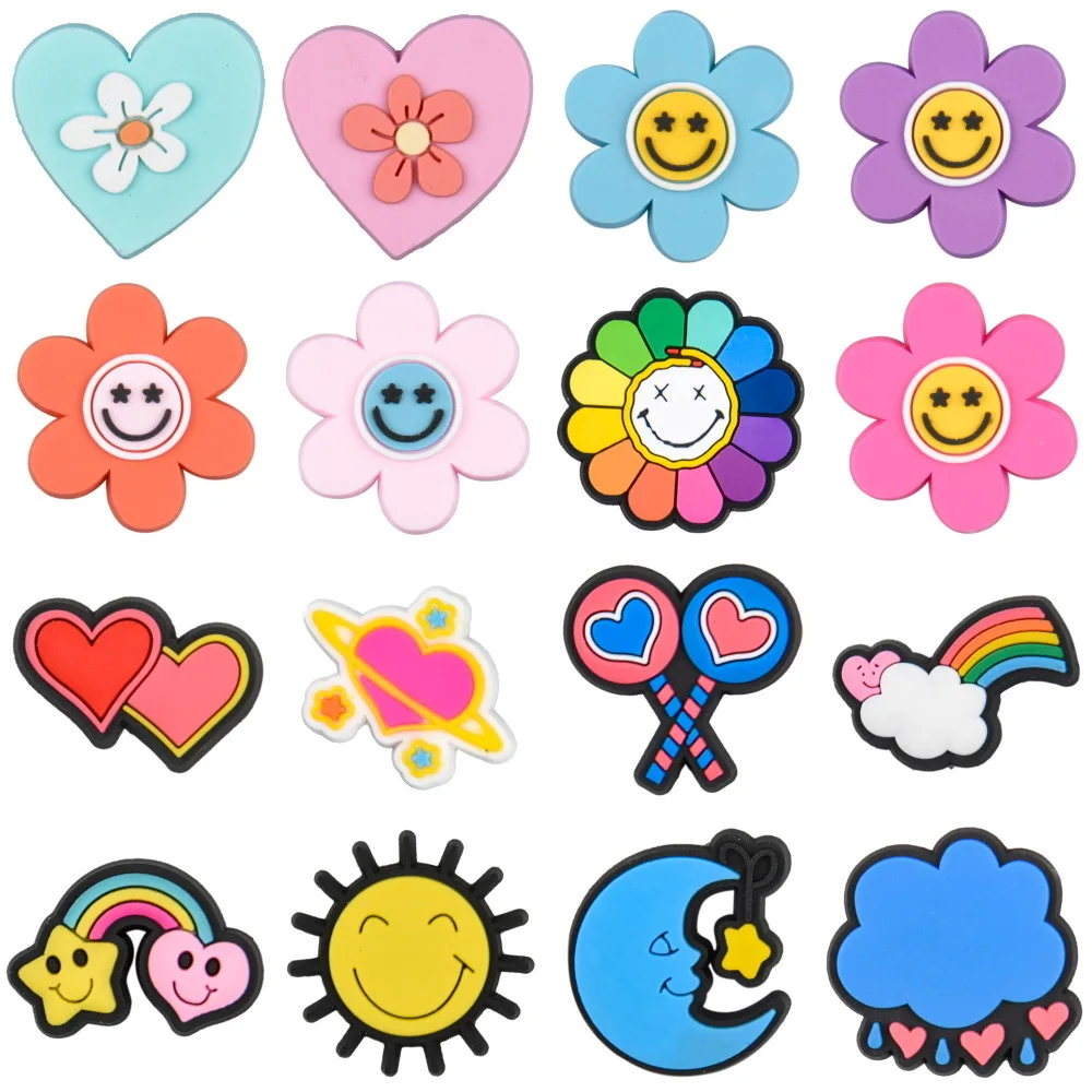 1pc-Colorful-Sun-Flower-Shoe-Charms-Buckle-Fashion-Design-PVC-Smile ...