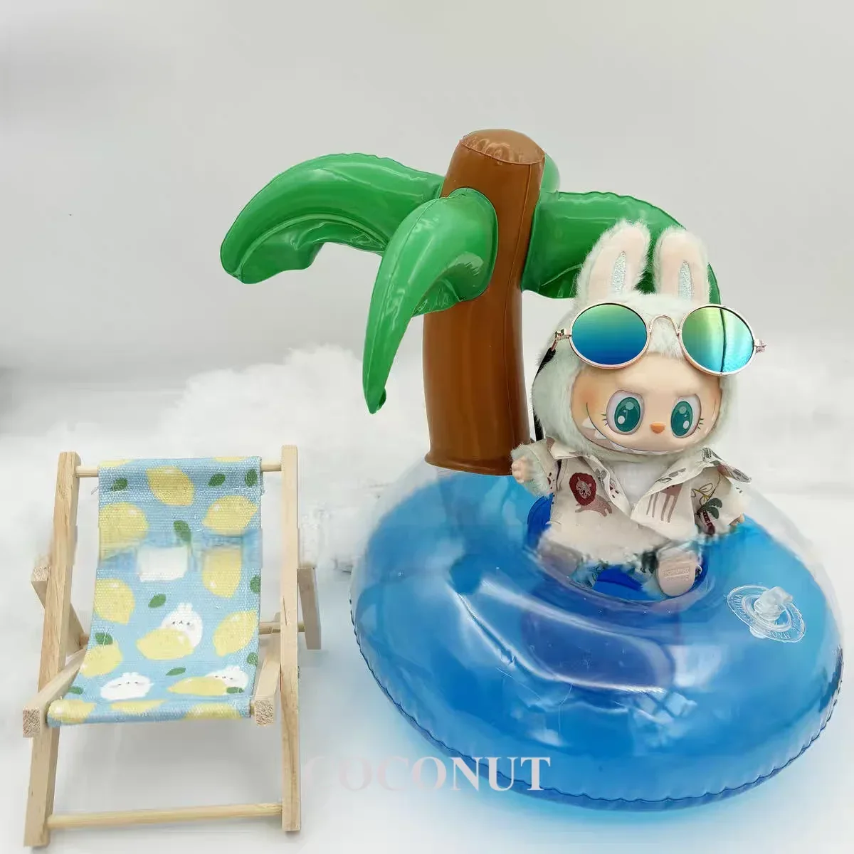 Labubu Outfit: Sunny Beach Chair - Foldable Mini Lounge for 17cm Vinyl ...