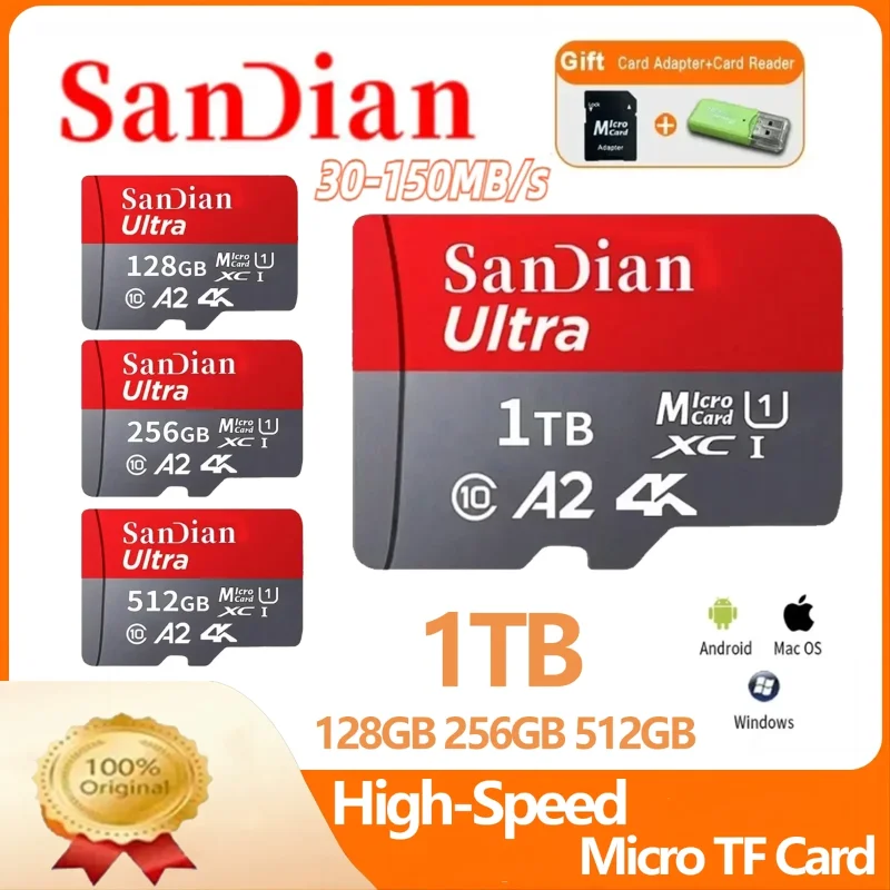 Ultra-Sandian-Memory-Card-2TB-1TB-512GB-256GB-SD-TF-Flash-Card-mini-SD ...