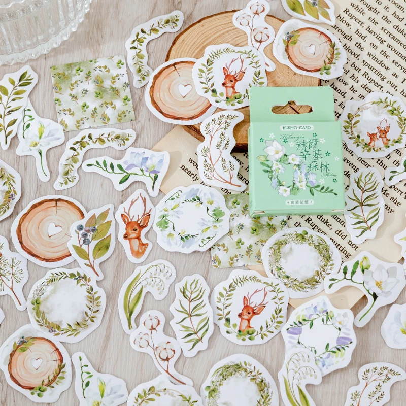 Paper Paper Ephemera 46pcs pretty stickers forest sticker sticker ...