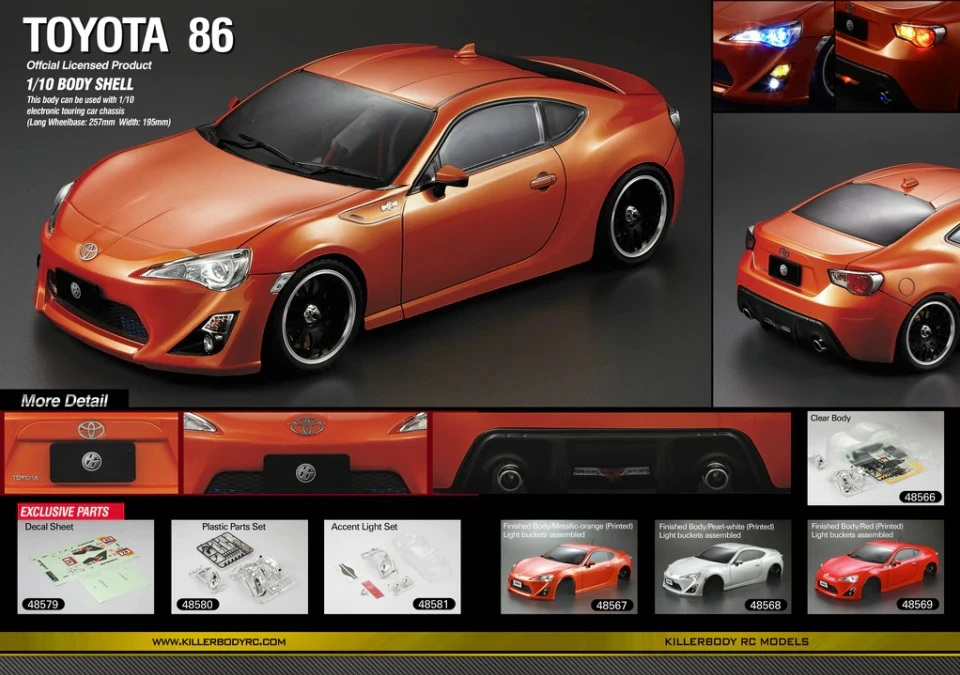Корпус для радиоуправляемого ПК Killerbody 1/10 футов 86 AE86 | AliExpress
