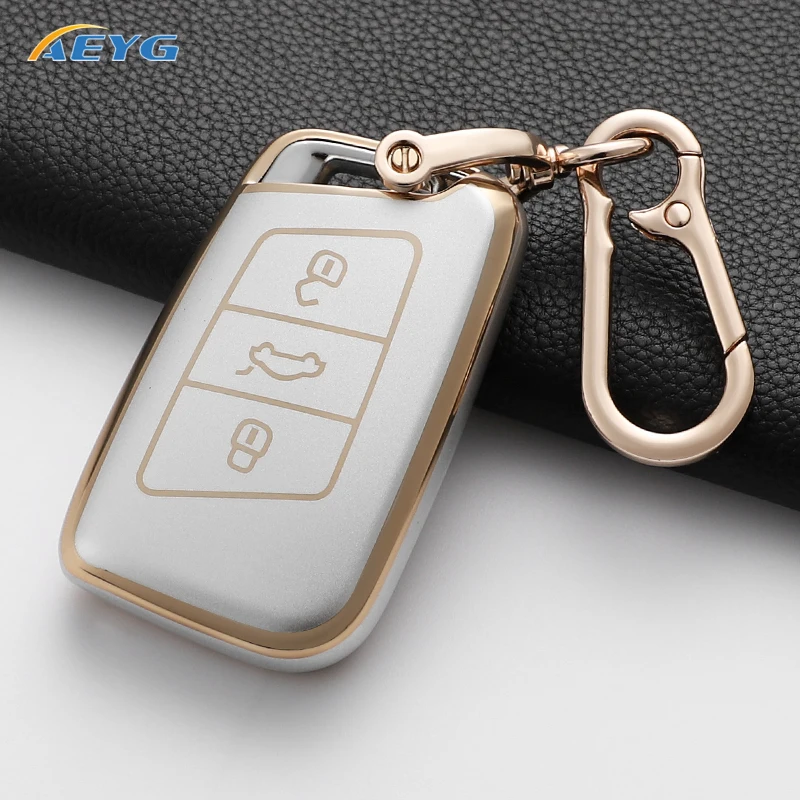 Car Key Case Cover For Skoda Kodiaq Karoq Octavia Fabia For Seat Ateca ...