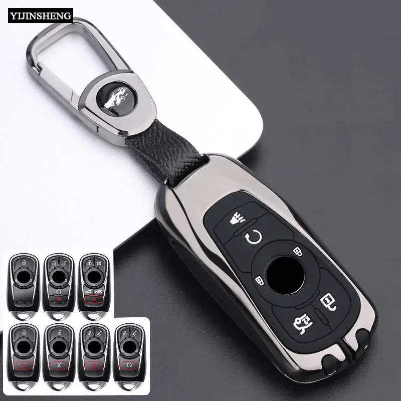 2 3 4 5 6 Button Zinc Alloy+Silicone Full Cover Car Key Case for Buick ...