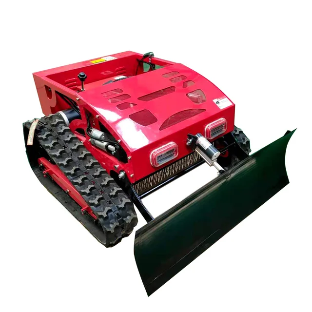 550mm Crawler Remote Control Lawn Mower With Snow Shovel ...