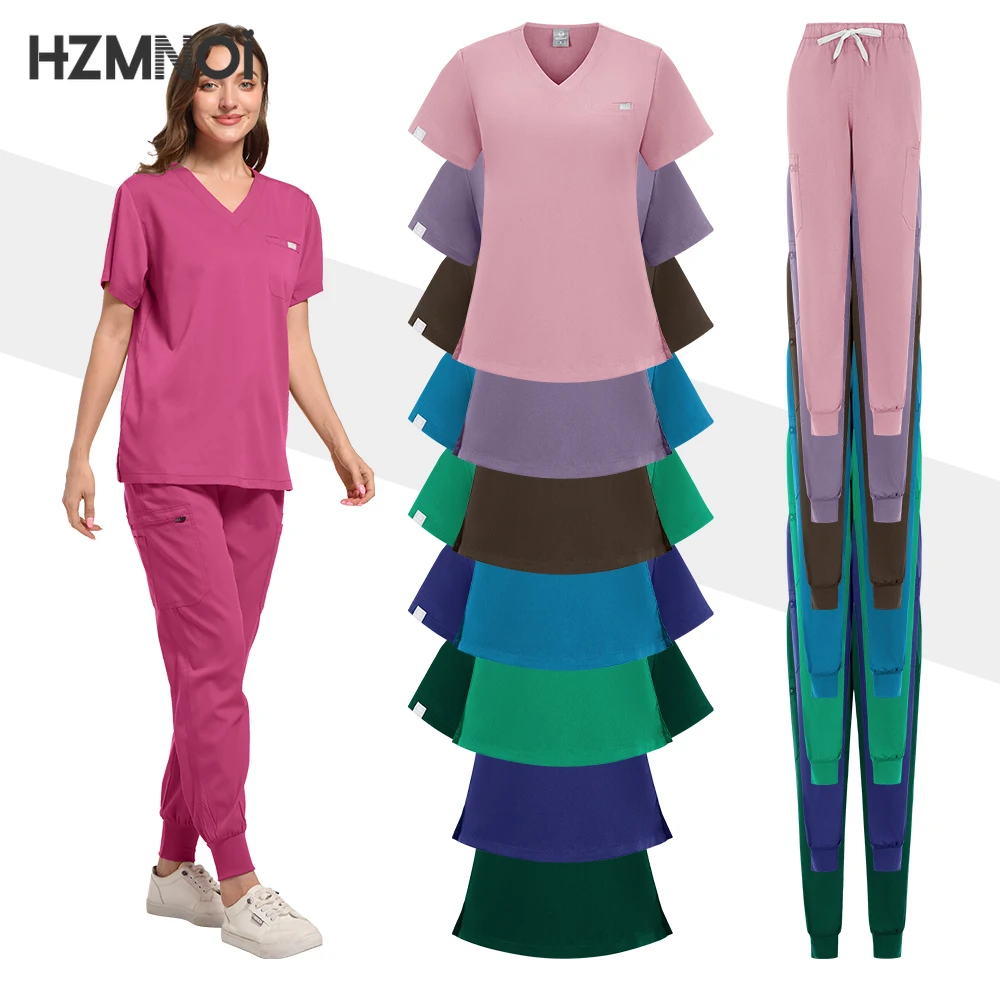Fashion-Medical-Women-Scrubs-Uniform-Hospital-Doctors-Clothes-Nurses ...