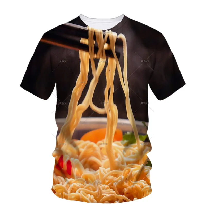Fashion Harajuku 3D Delicious Instant Noodles Printing T Shirt For Men ...