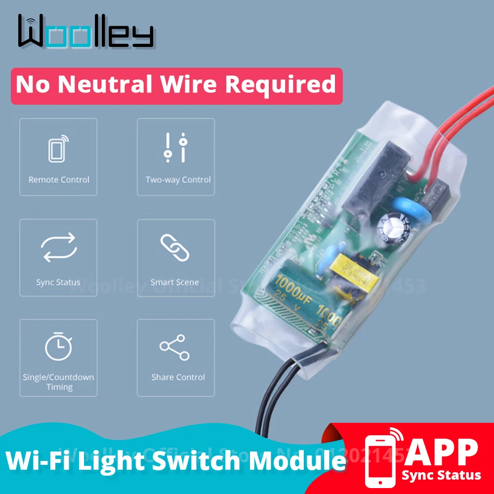 Woolley-DIY-Wifi-Smart-Light-Switch-No-Neutral-Wire-Smart-Home ...