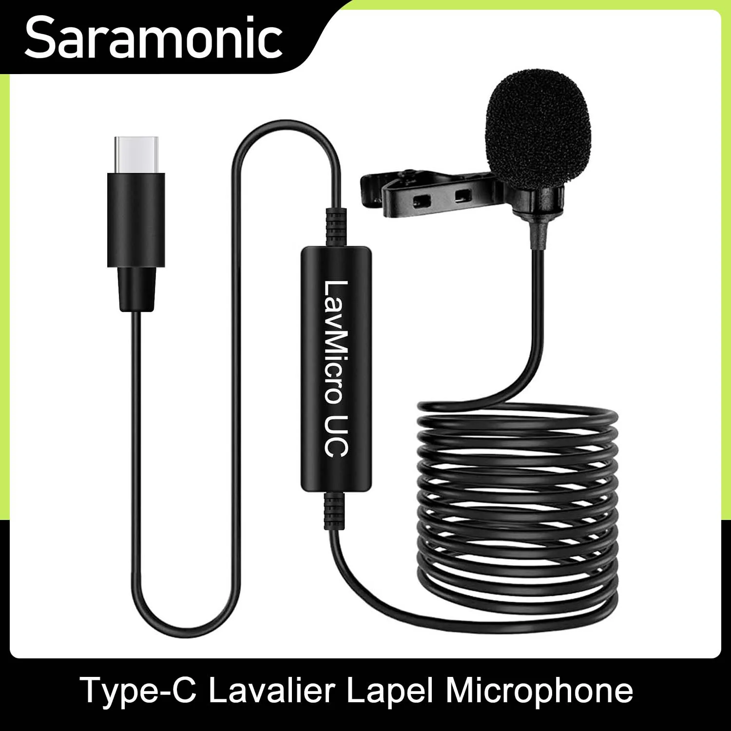 Saramonic-LavMicro-UC-Type-C-Lavalier-Lapel-Microphone-Omnidirectional-Condenser-Mic-For ...