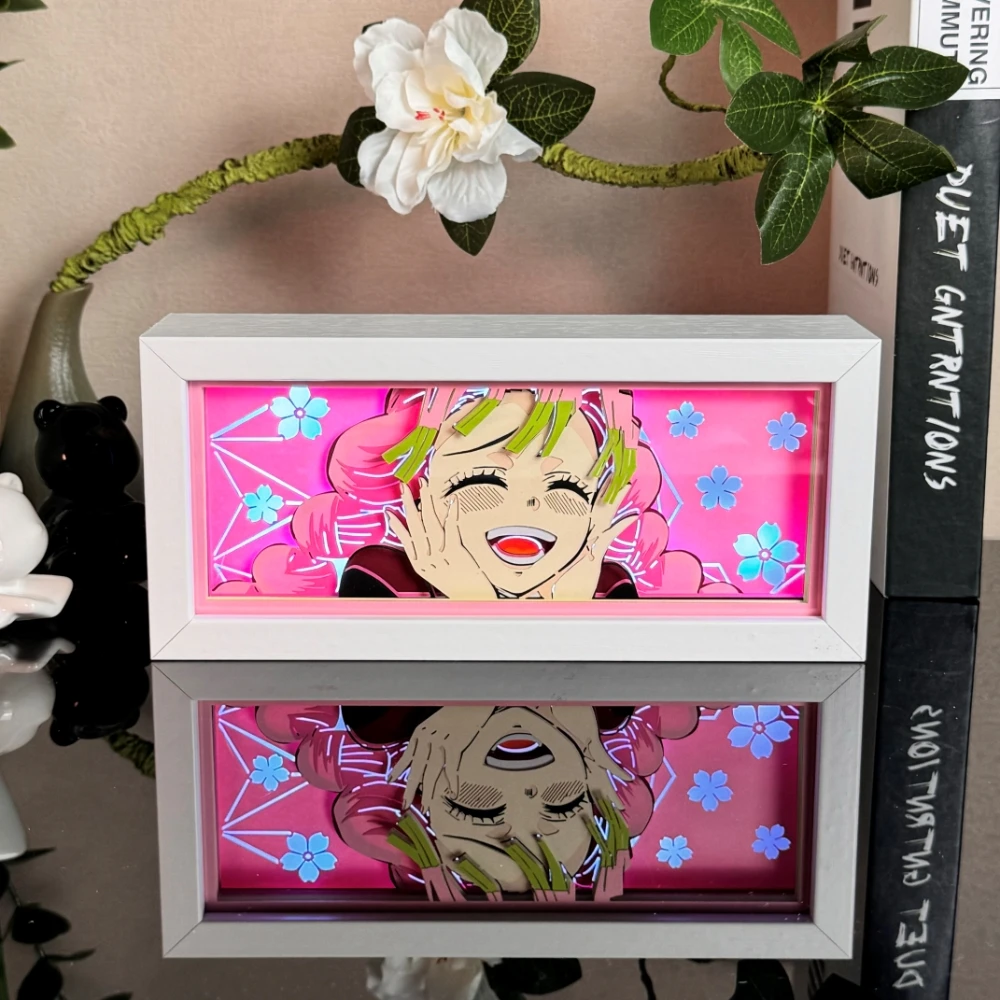 Anime 3D Shadow Lamp Manga Night Light Laser Carving Paper Lamp Light ...