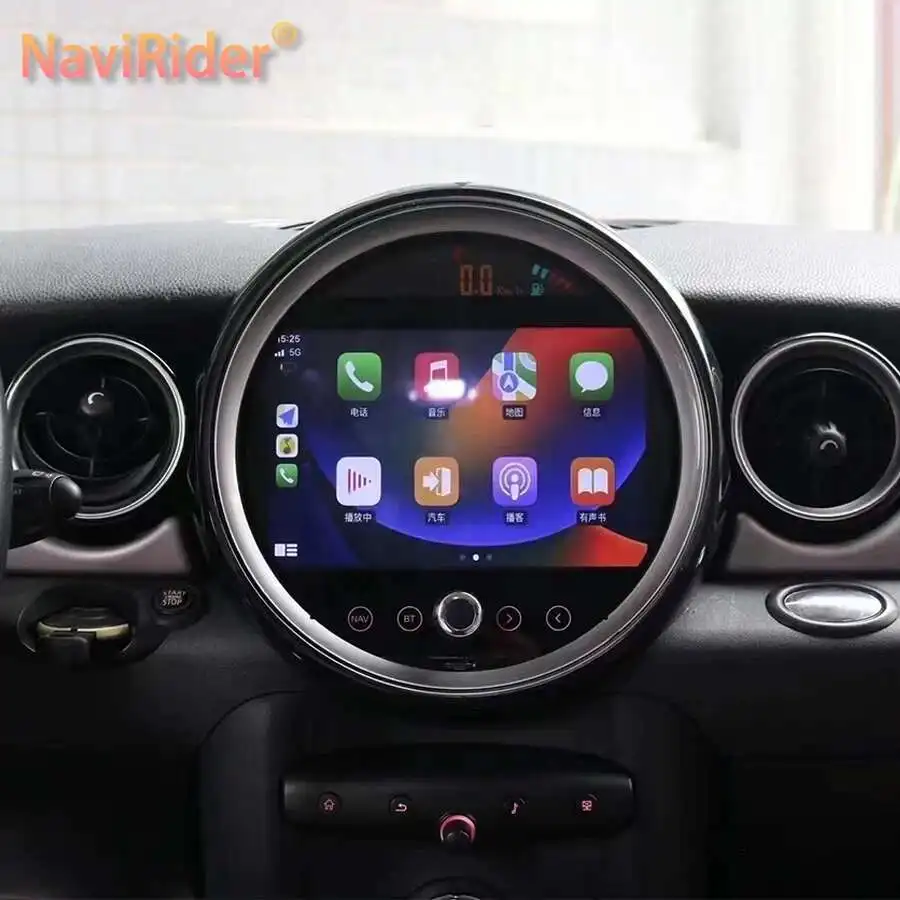 Car Android 14 GPS Stereo Screen For Mini One Cooper R55 R56 Peaceman ...