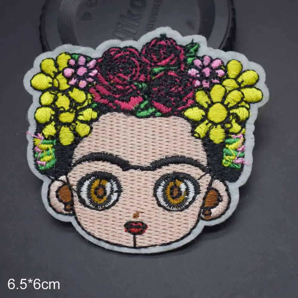 Girl With Flower In Head Iron On Patch Clothes Patch For Clothing Boys ...