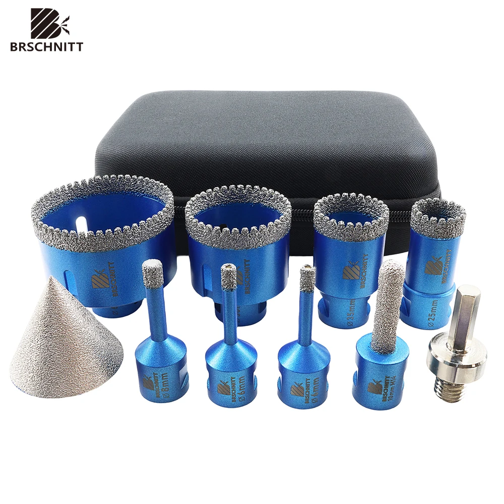 BRSCHNITT-Diamond-Tile-Drill-Bits-Set-Milling-Bit-Adapter-Granite ...