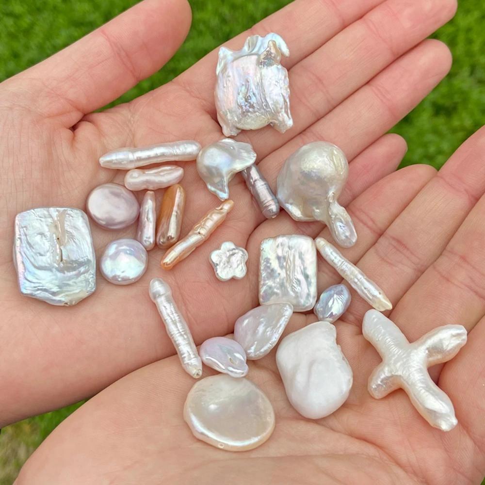 High-Quality-Natural-Freshwater-Pearl-Beads-Irregular-Mother-Of-Pearl ...