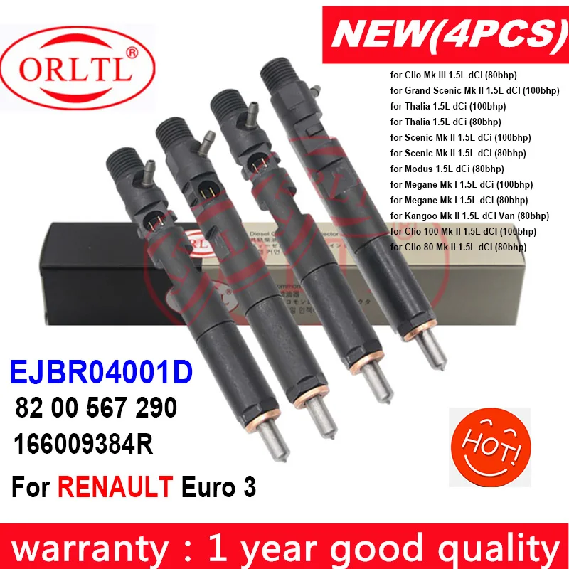 Injetor para Nissan Renault Injector, 28232248 166009384R EJBR04001D ...