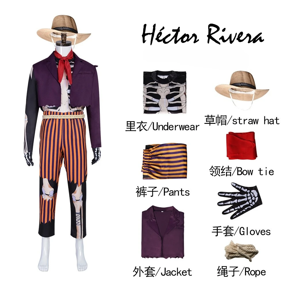 Movie Coco He‌ctor Rivera Cosplay Costume He‌ctor Costume Hat Props ...