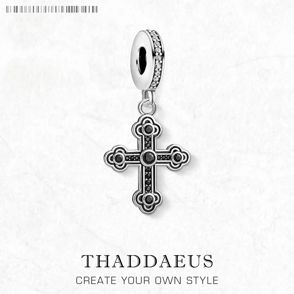 Black Cross Dangle Charm Summer Europe Style Fine Jewelry Women Men ...