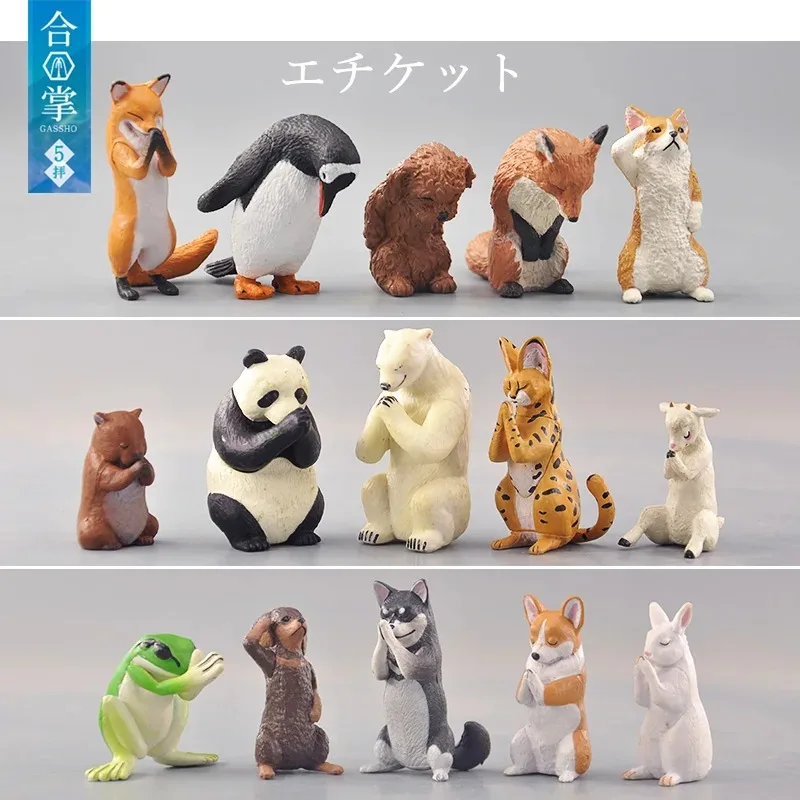 YELL-Animals-Salutation-Prayers-Fox-Hamster-Frog-Goat-Panda-Tiger-Bow ...