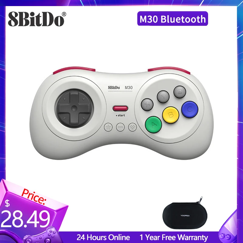 8Bitdo M30 Bluetooth Gamepad With Sega Genesis Mega Drive Style For ...