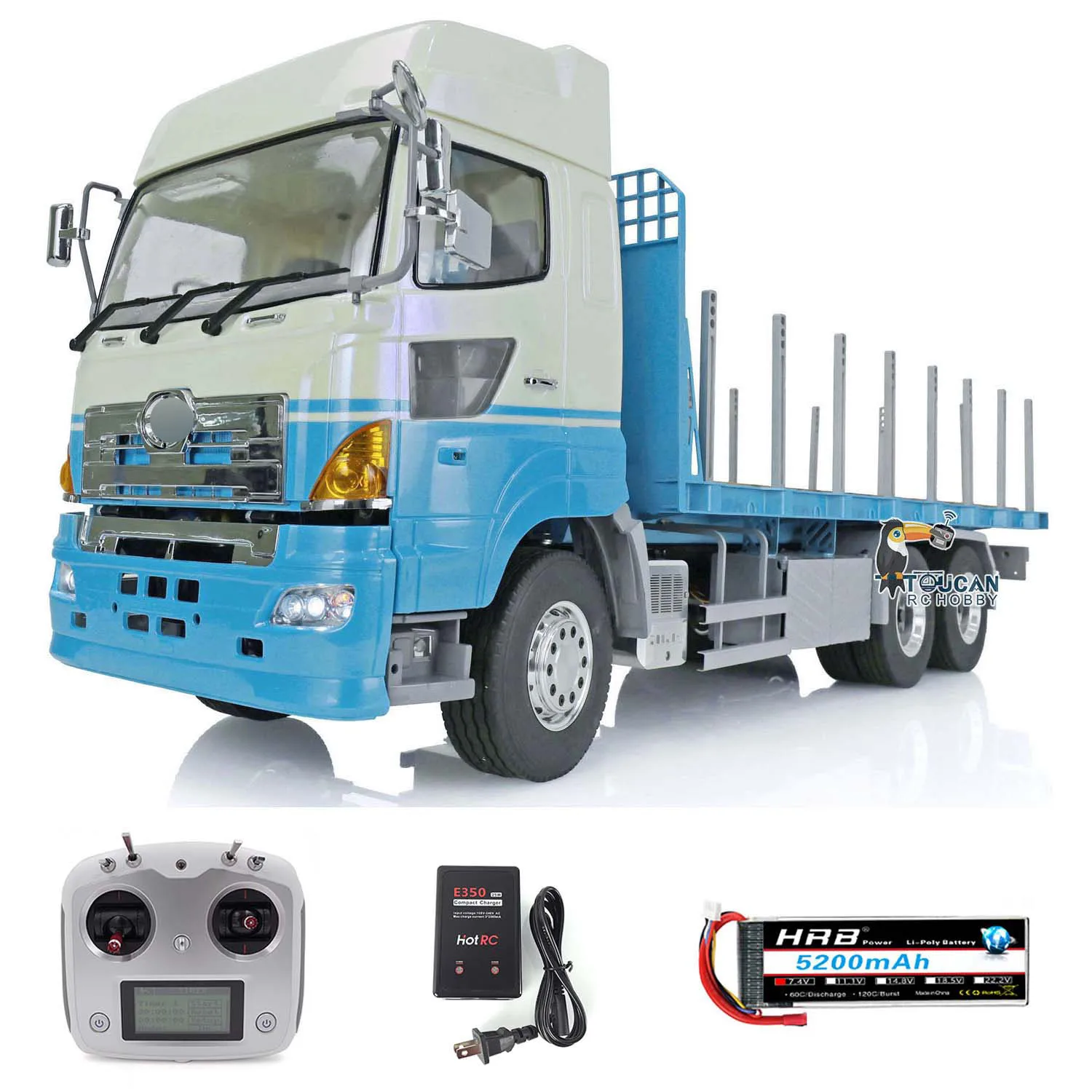 LESU-RTR-RC-Tractor-Truck-Flatbed-Lorry-Trailer-for-1-14-6x4-2-4G-Radio ...