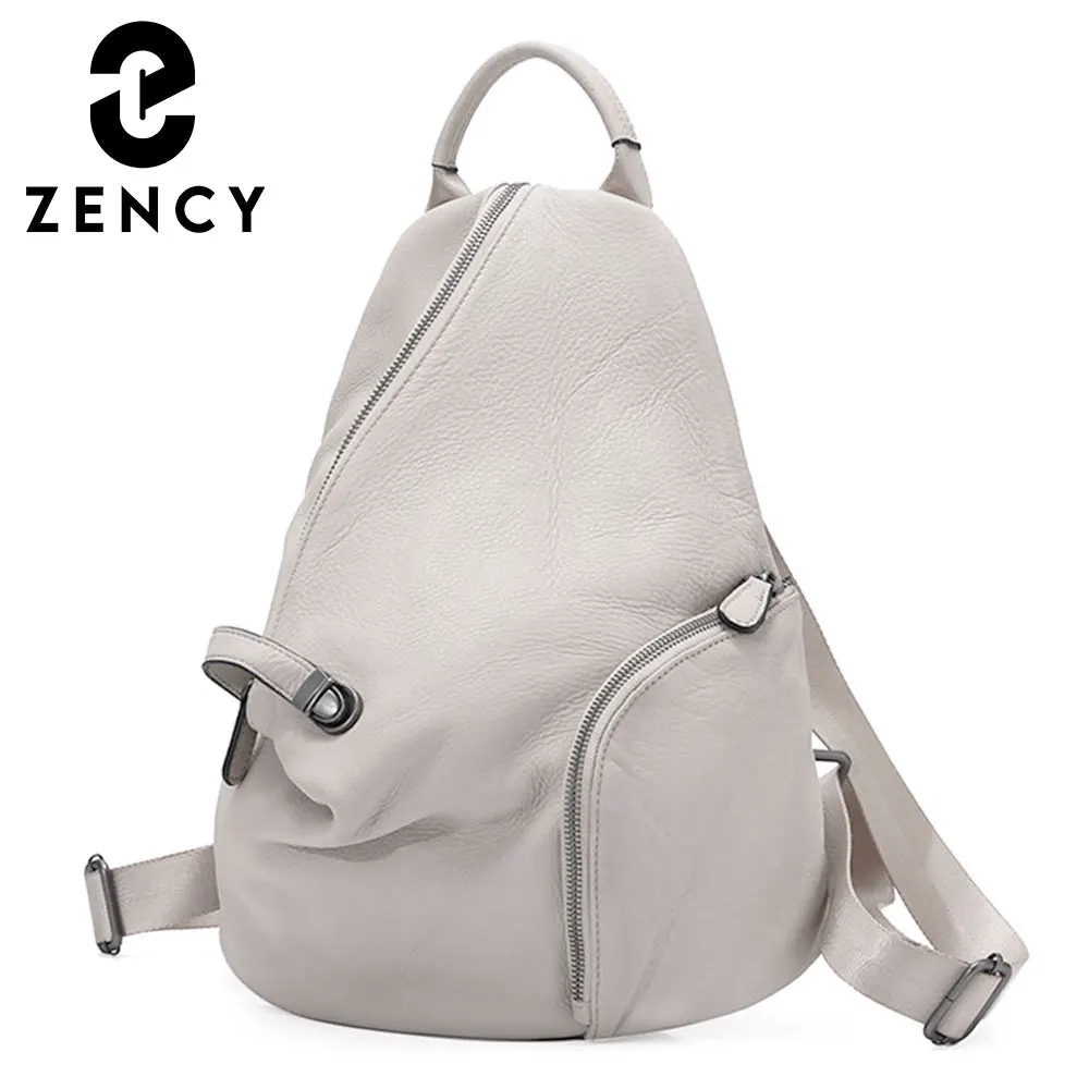 Zancy – Sac À Dos Décontracté En Cuir Véritable Pour Femme, Cartable ...