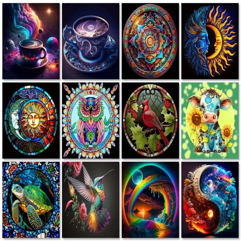 RUOPOTY-Diy-Painting-By-Numbers-For-Adults-Colorful-Coffee-Picture-With ...
