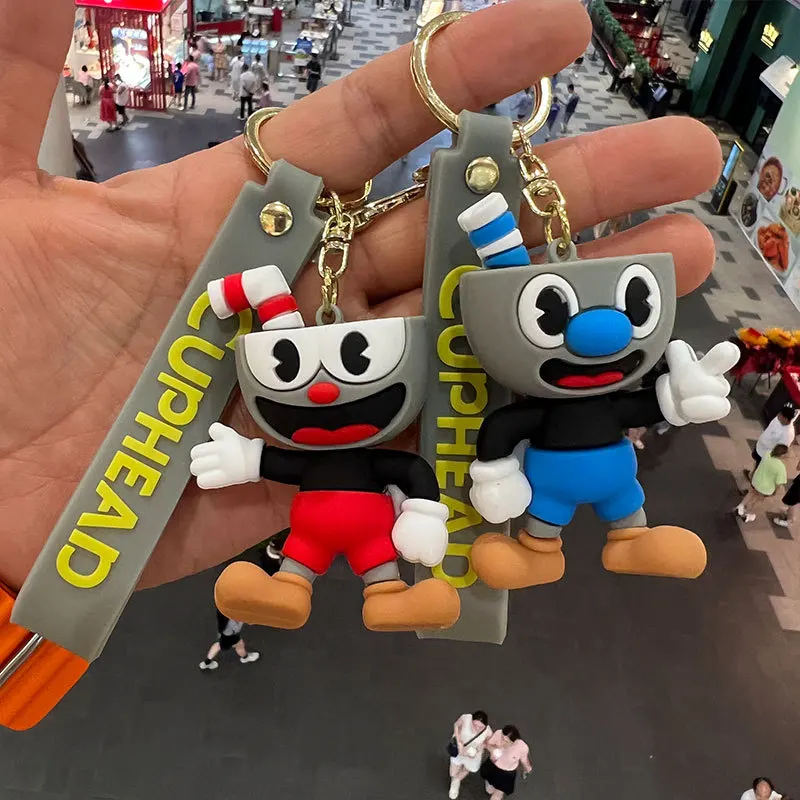 Game-Cuphead-Keychain-Figure-Anime-Cartoon-Mugman-Cuphead-Figurines ...
