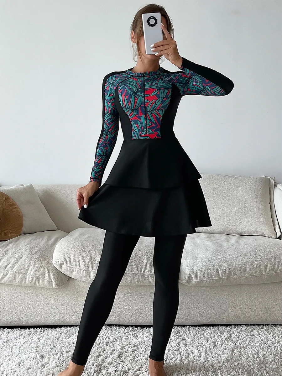 Burqu-ni-isl-mico-de-manga-comprida-para-mulheres-roupa-de-banho ...