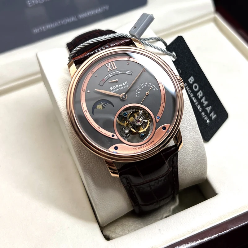 BORMAN-Real-Tourbillon-WristWatch-Luxury-Mens-Seagull-ST8007-Movement ...