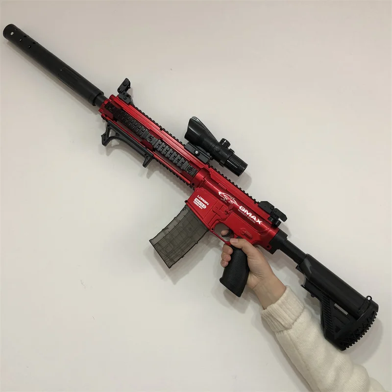 Soft Bullet Toy Gun Red Rifle Sniper Pistol Blaster Armas Launcher ...