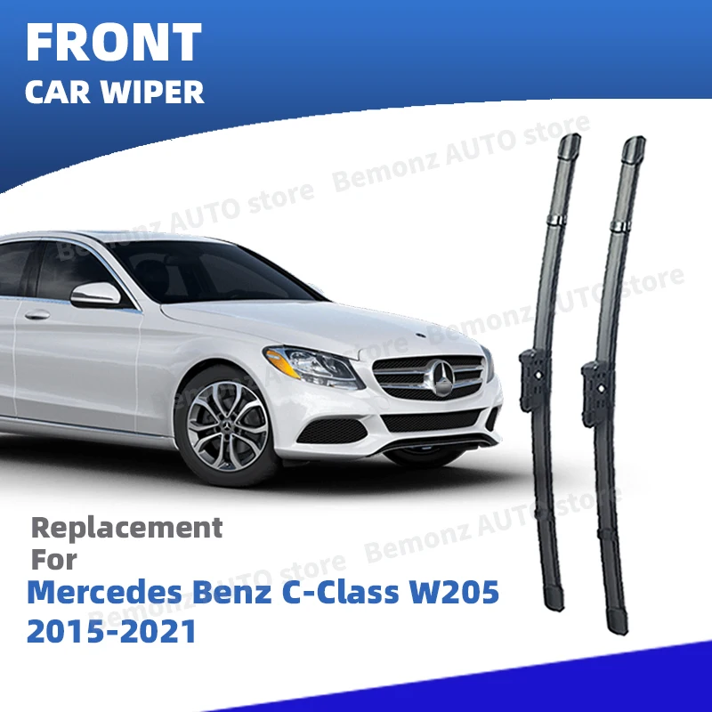 LHD Front Wiper Blades For Mercedes Benz C-Class W205 S205 2015-2021 2x ...