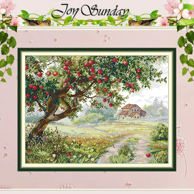 Old Apple Tree Patterns Counted Cross Stitch Set DIY 11CT 14CT 16CT ...