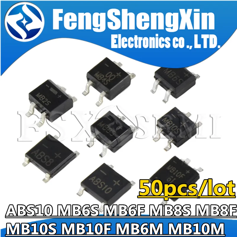50pcs/lot Mb6s Mb10s Mb6f Mb10f Sop-4 Bridge Rectifier - Integrated ...