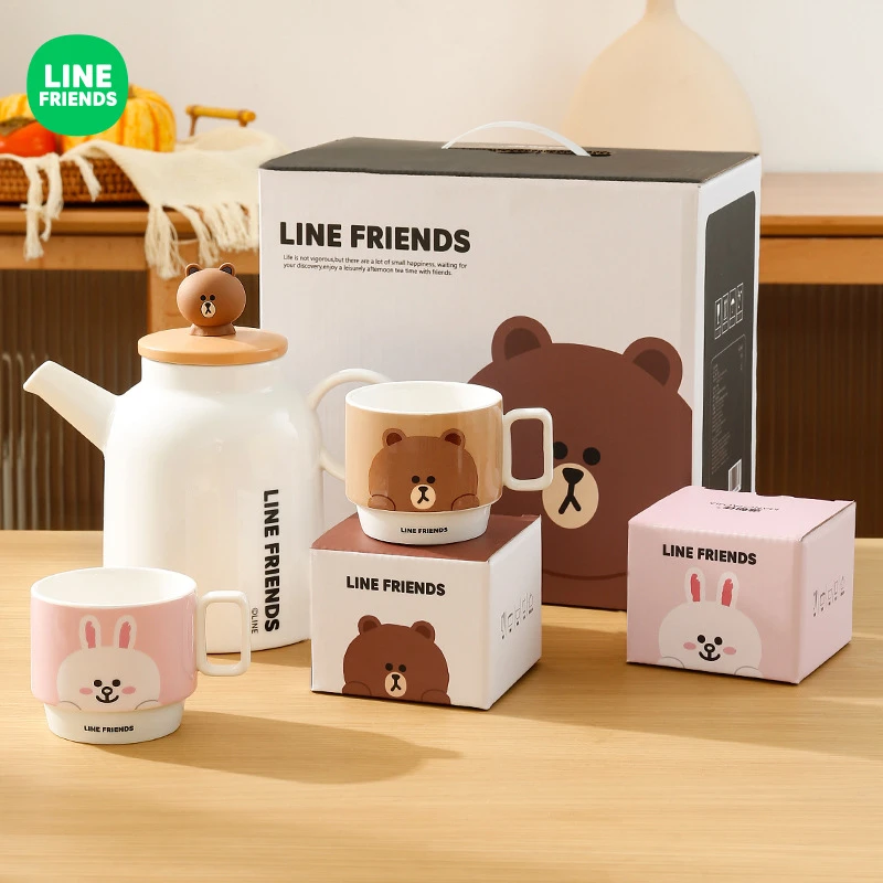 Kawaii LINE FRIENDS Anime Hobby Brown Sally Cony Choco Home sala de ...