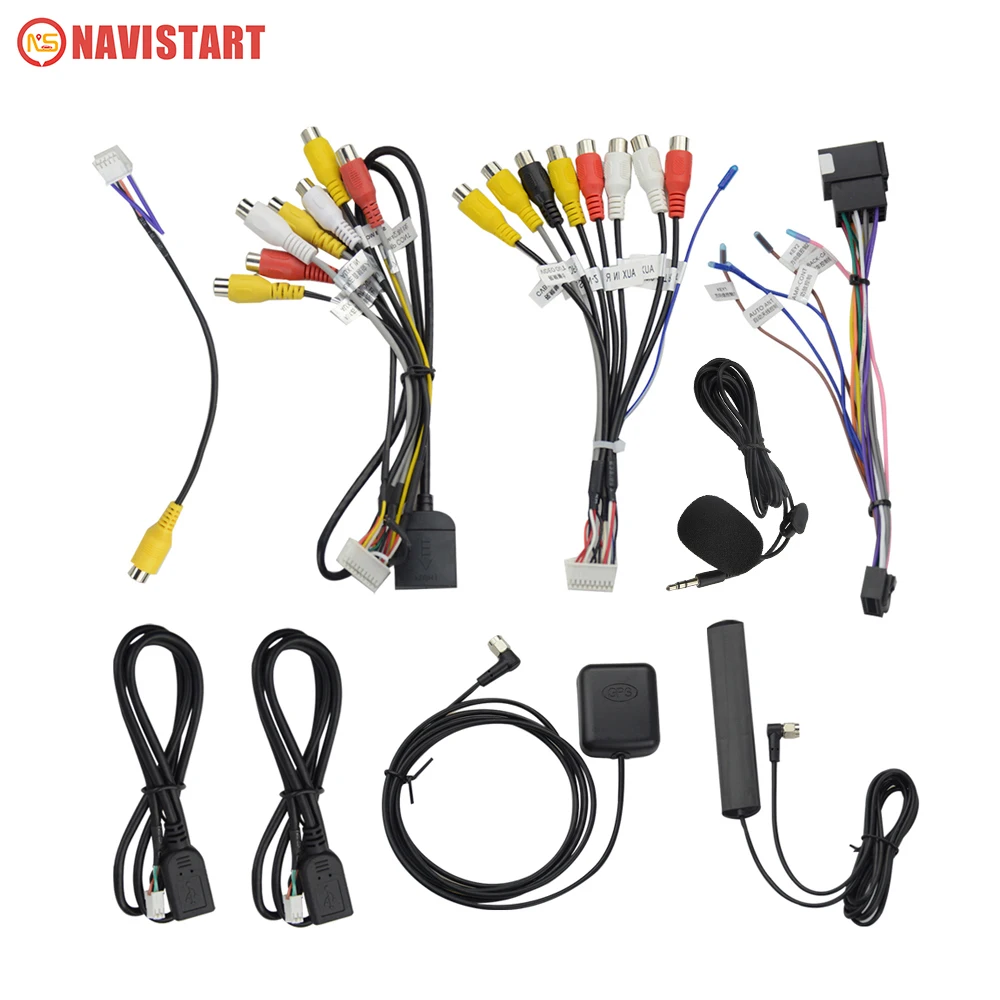 NAVISTART-micrófono USB, GPS, cámara de visión trasera, salida RCA, AUX ...