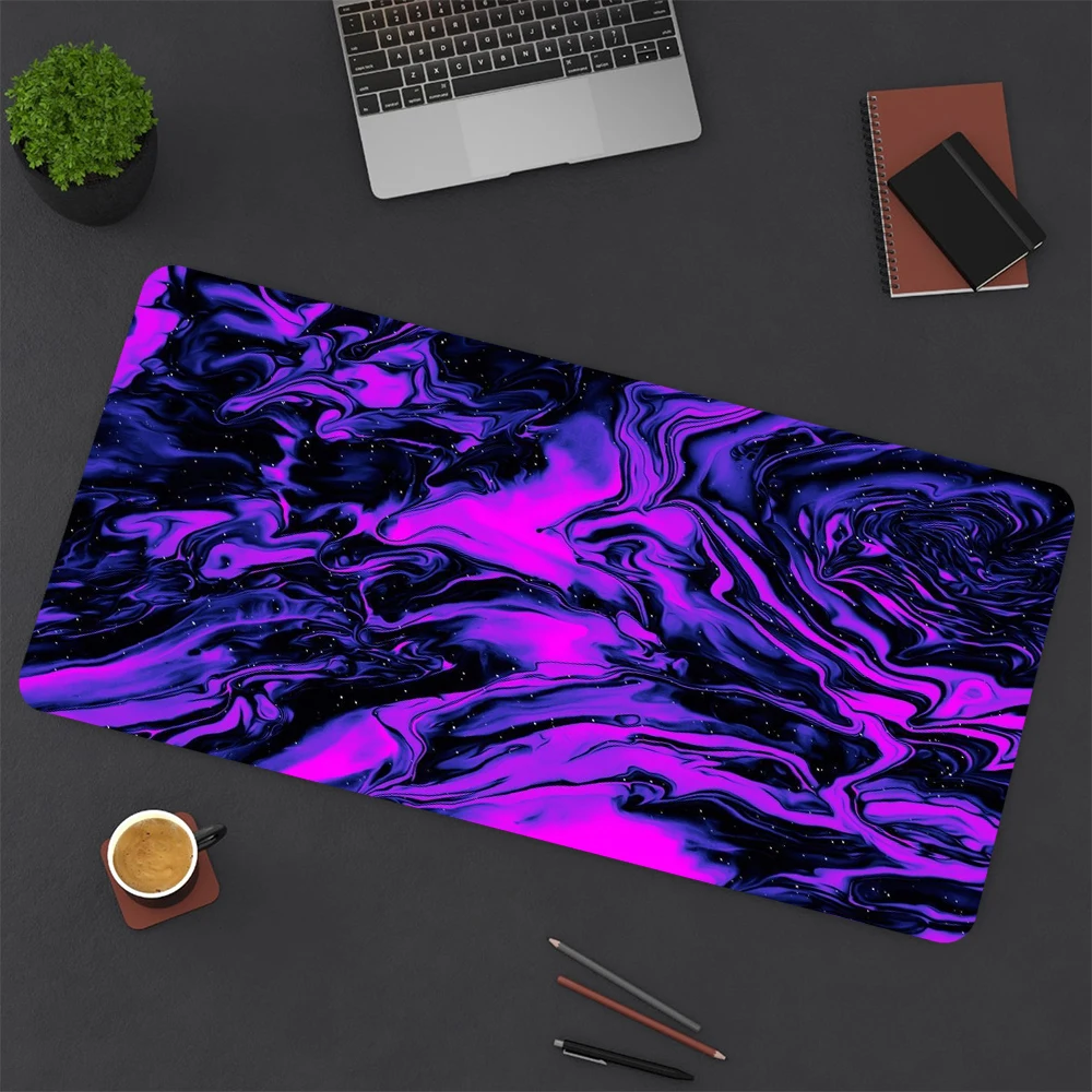 Red Flame Extra Large Rubber Mouse Pad Orange and Black Marble Swirl ...