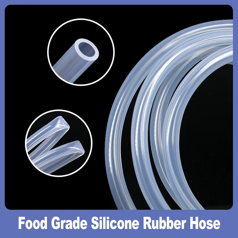 Clear Food Grade Silicone Rubber Hose ID 0.5 1 2 4 5 6 8 10 12 14 16 20 ...