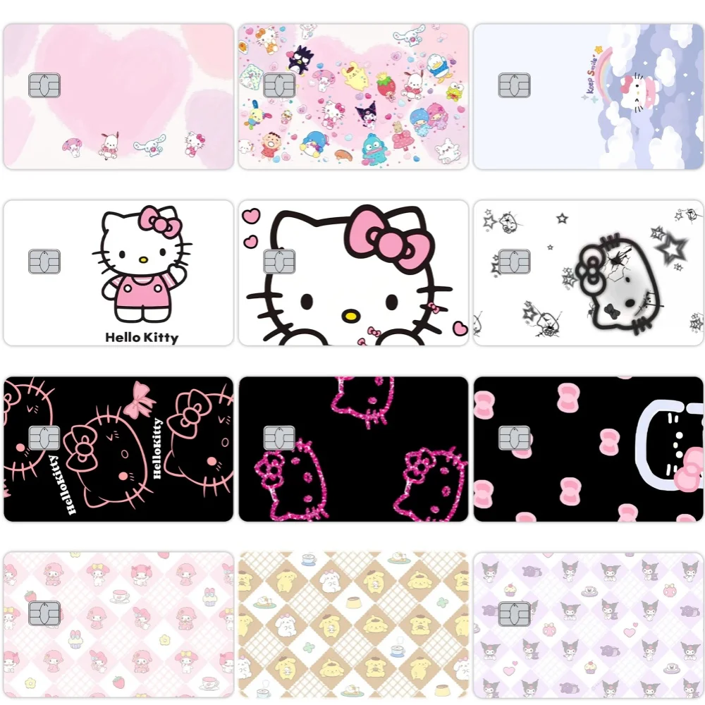 Anime-Cartoon-Hello-Kitty-Credit-Card-Stickers-Kuromi-Laser-Debit-Bank ...