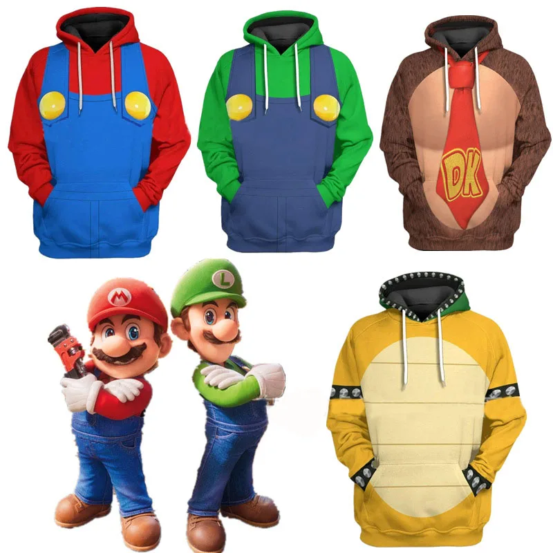 Sudadera con capucha de la serie Super Mario Bros para adultos y niños ...