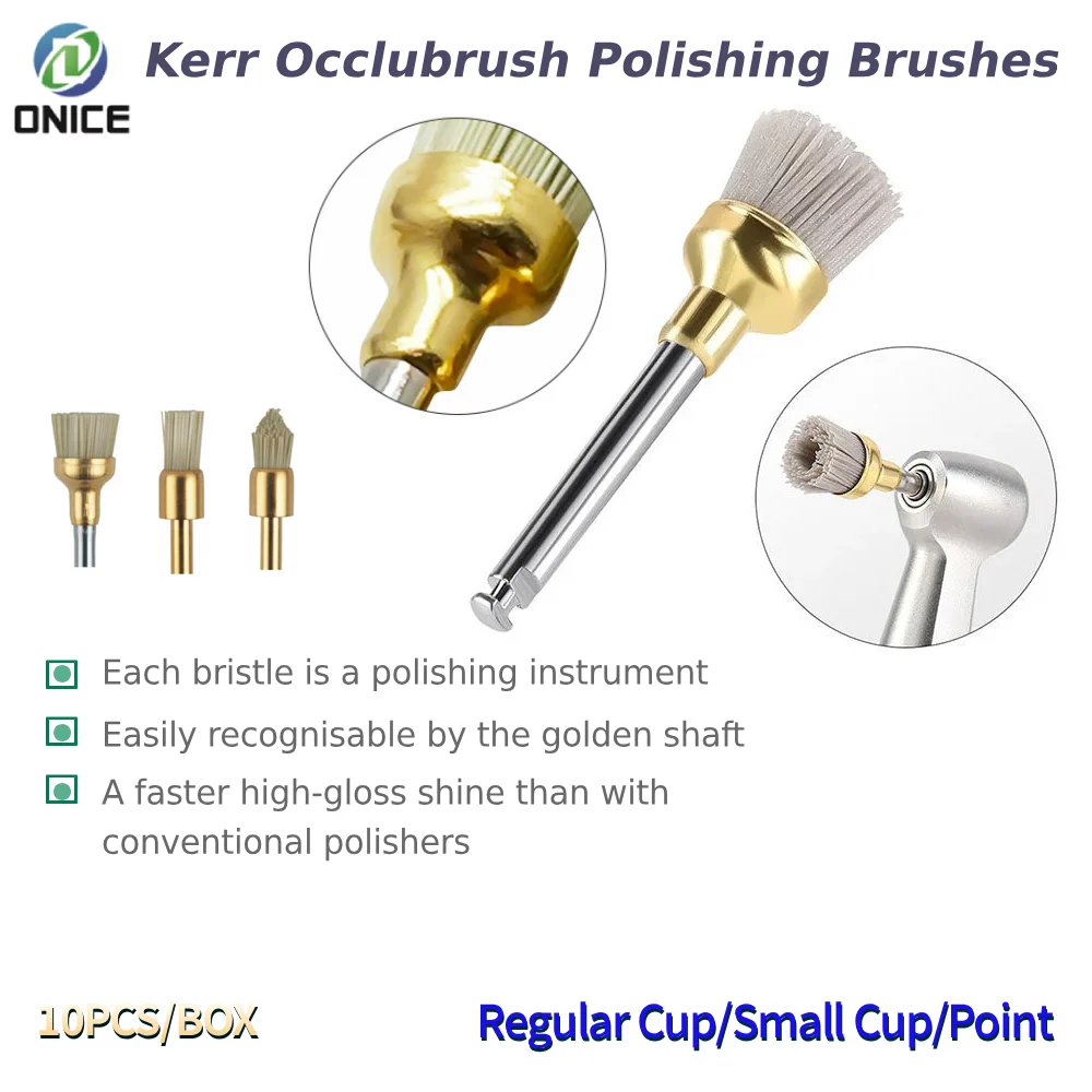 Kerr Occlubrush Dental Polishing Brushes Set - Regular/Small Cup ...
